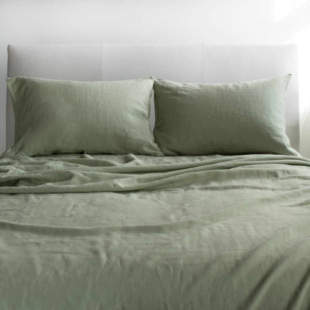 Click here for 100 French Linen Sheet Set - King - Matcha prices