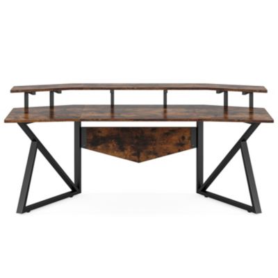 Tribesigns Computer Desk, 70.9" Large Home Office Desk with Monitor ...