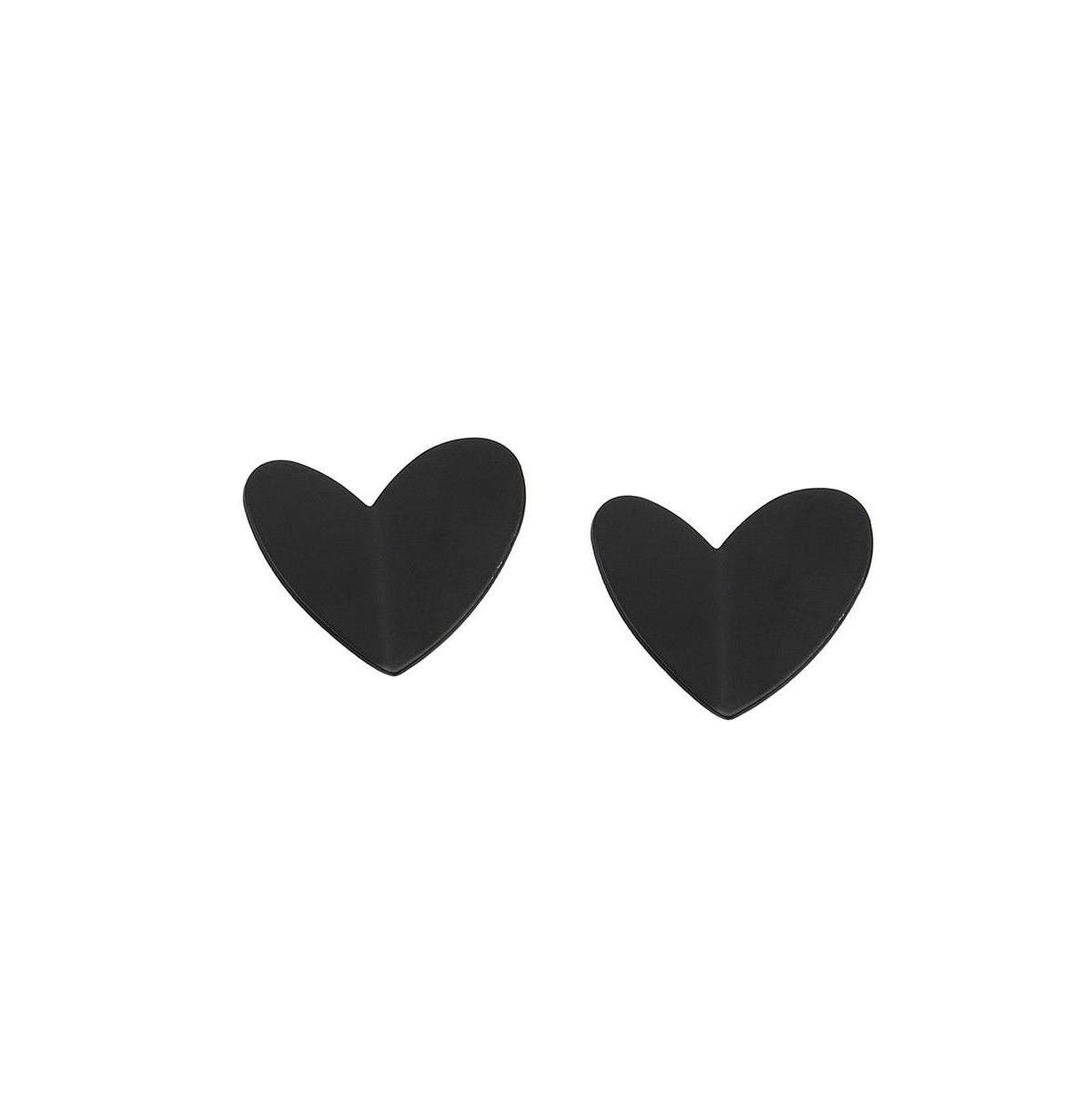 Click here for Sohi Womens Heart Stud Earrings - Black prices