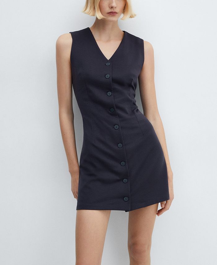 MANGO Women's Short Buttoned Dress - Macy's