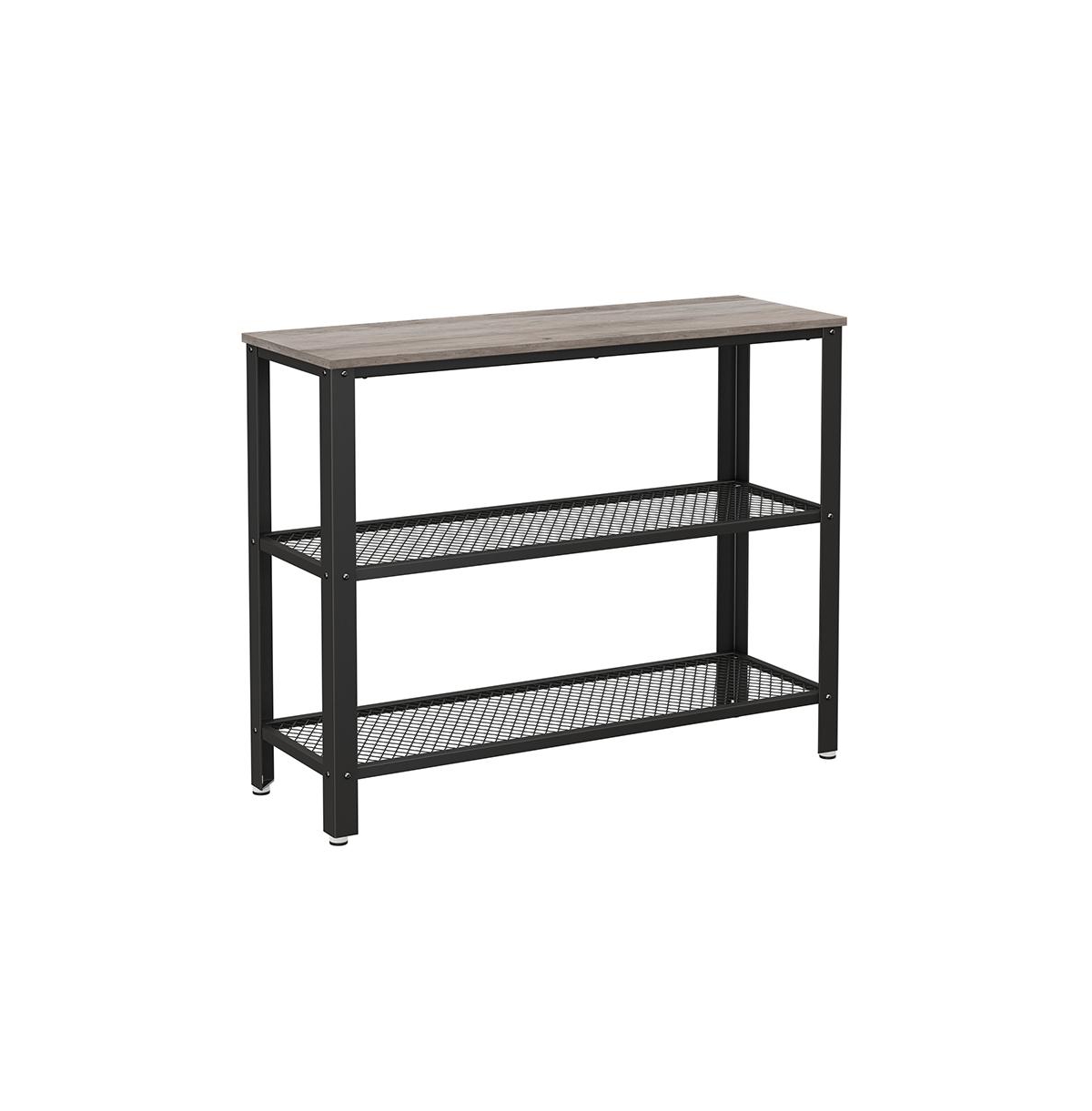 Click here for Slickblue Mesh Shelves Hallway Table - Greige prices