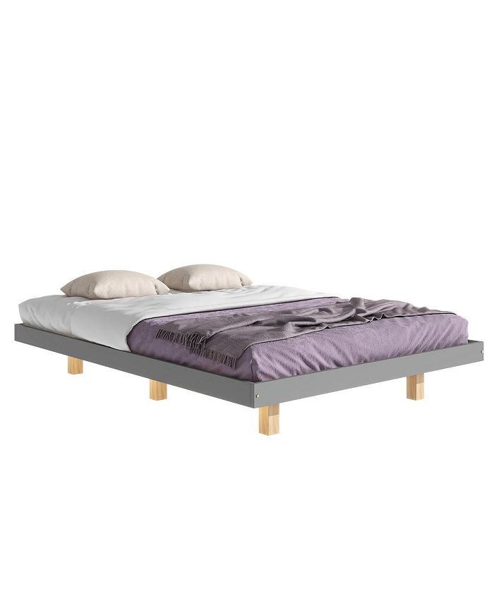 Simplie Fun LED-Lit Full Size Platform Bed, Grey - Macy's