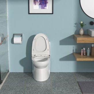 Ceramic One Piece Toilet, Dual Flush With Soft Closing Seat 0002 - Macy's