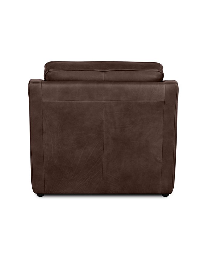 RUTHERFORD HOME Bari 36" Leather Swivel Chair - Macy's