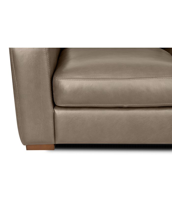 RUTHERFORD HOME Matera 96" Leather over 3 Sofa - Macy's