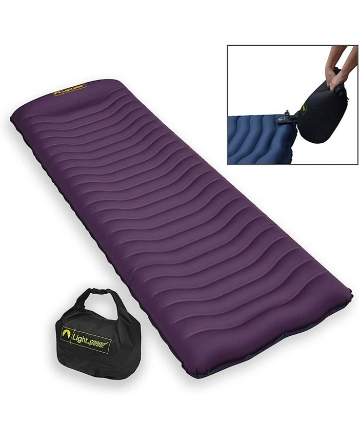 ECR4Kids Lightspeed Outdoors The Cradle Curved Air Mat, Chive - Macy's