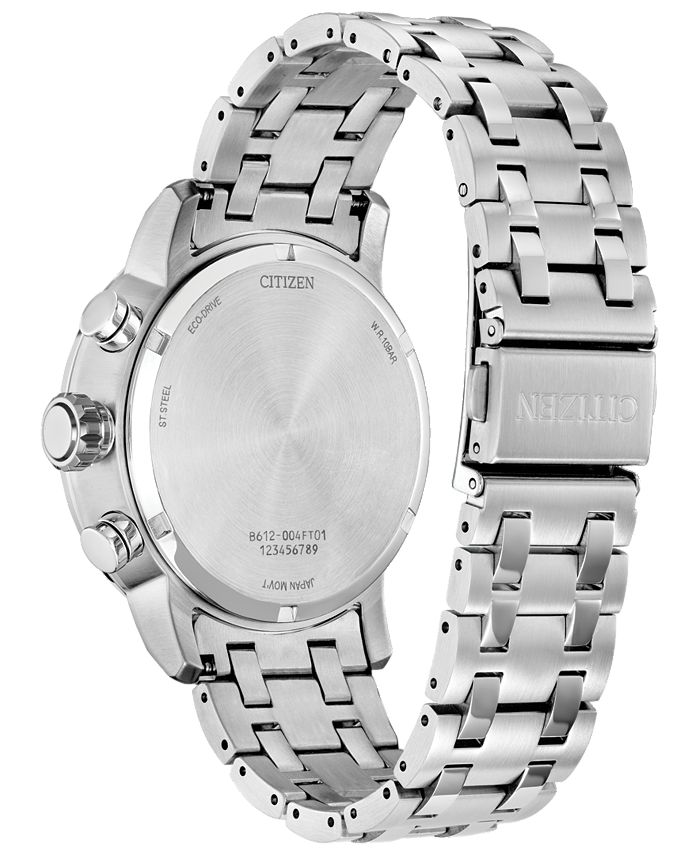Citizen Eco-Drive Men's Chronograph Weekender Stainless Steel Bracelet ...