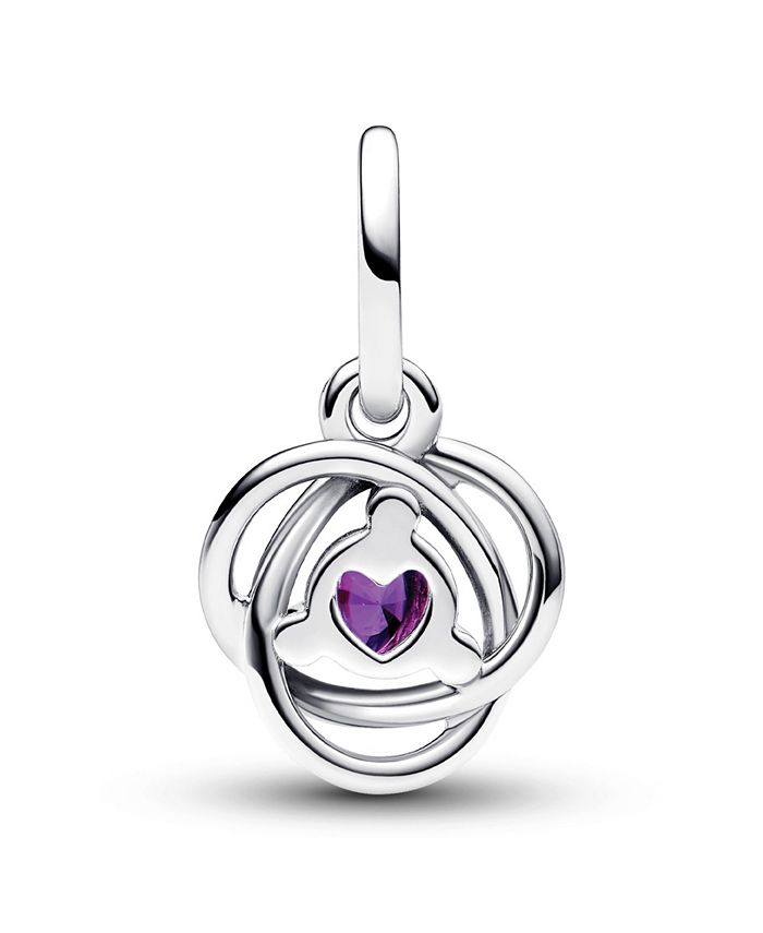 Pandora Sterling Silver Birthday Circle Stone Dangle Charm - Macy's