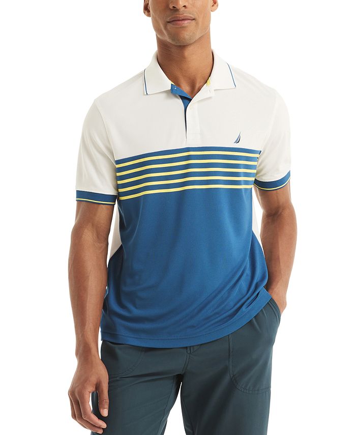 Nautica Men's Classic-Fit Navtech Striped Polo Shirt - Macy's