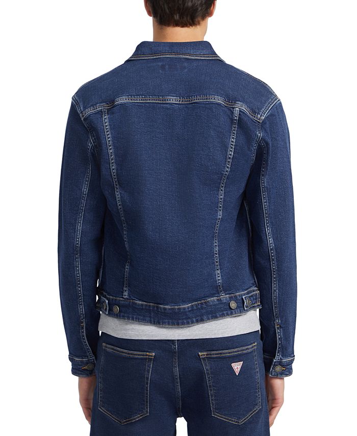 GUESS JEANS Men's Slim-Fit Denim Trucker Jacket - Macy's