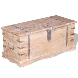vidaXL Storage Chest Acacia Wood - Macy's
