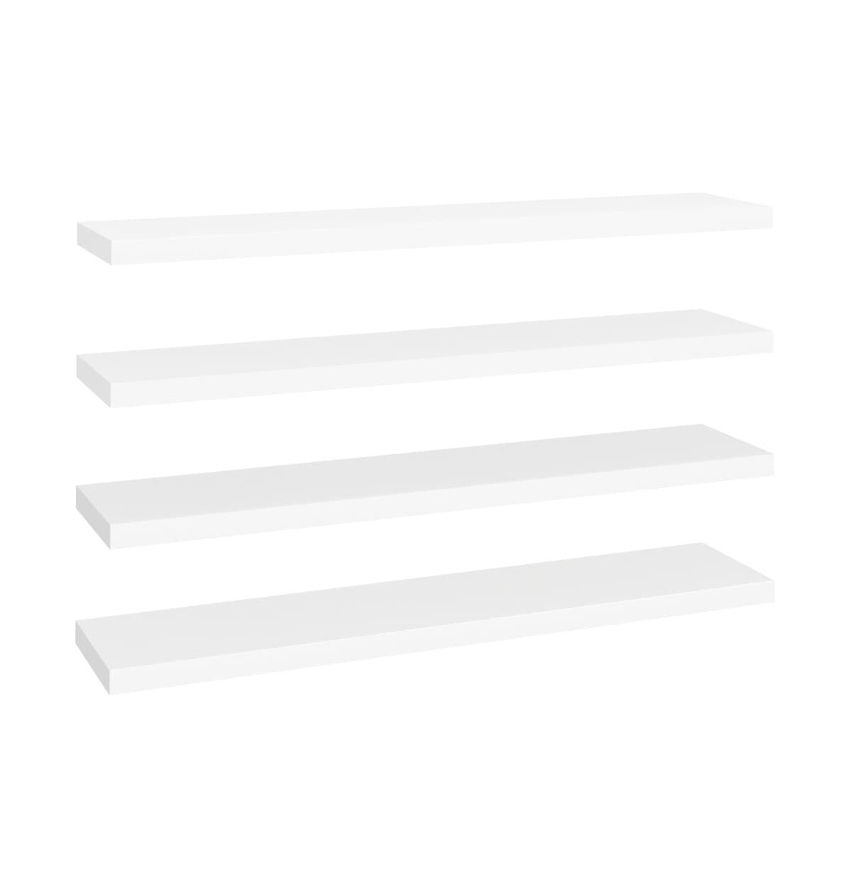 Click here for Floating Wall Shelves 4 pcs White 47.2x9.3x1.5 Mdf... prices