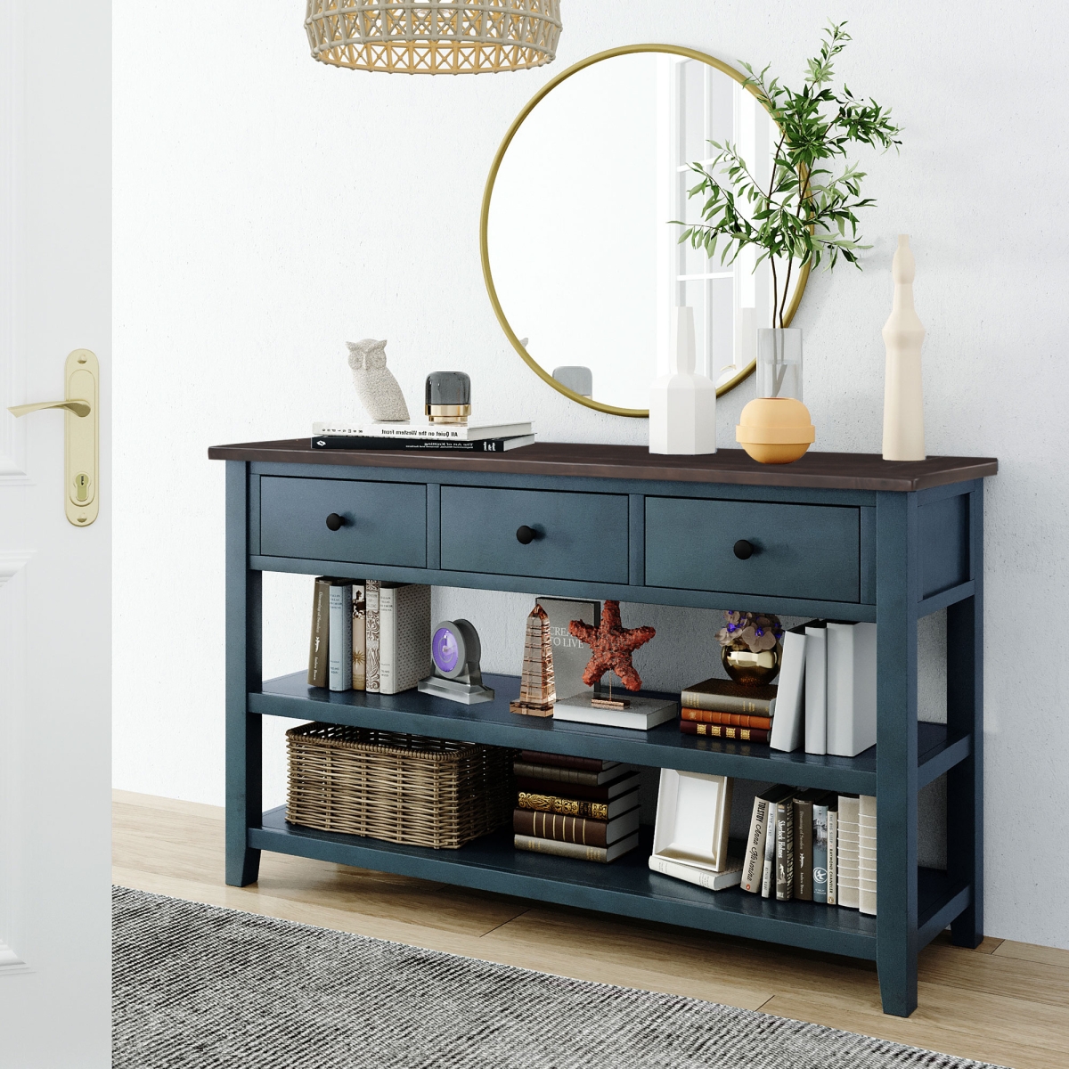 Click here for Simplie Fun Retro Design Console Table With Two Op... prices
