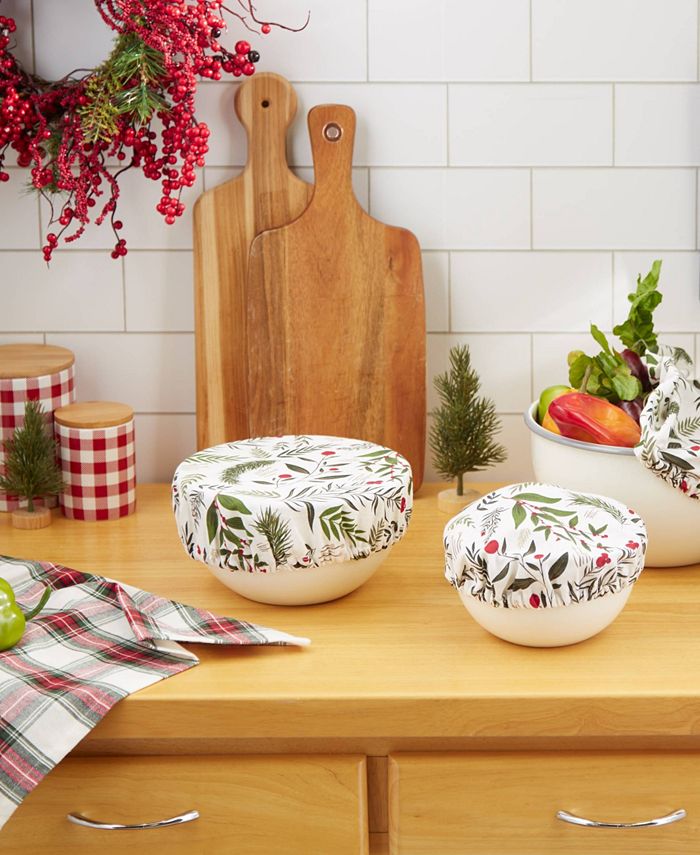 Design Imports Cloth Bowl Cover Collection Machine Washable, Cotton ...