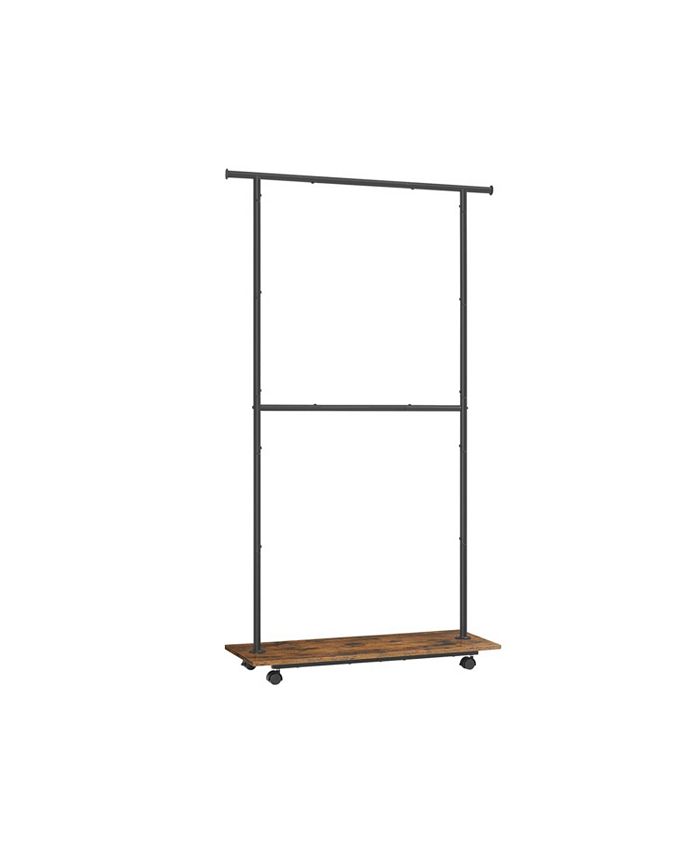Slickblue Middle Rod Clothing Rack for Hanging Clothes with Shelf ...