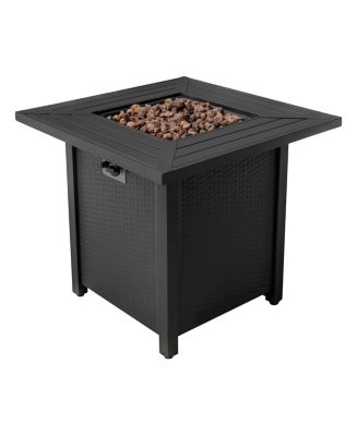 Nestl 28" Wicker Rattan Fire Pit Table - Grey - Macy's