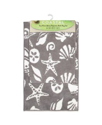 Arkwright Coastal 2 Pc Rug Set (17x24/21x34 in.), Microfiber, Color ...