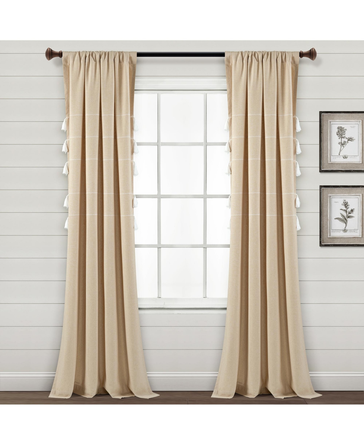 Click here for Lush Decor Farmhouse Boho Stripe Woven Tassel Yarn... prices