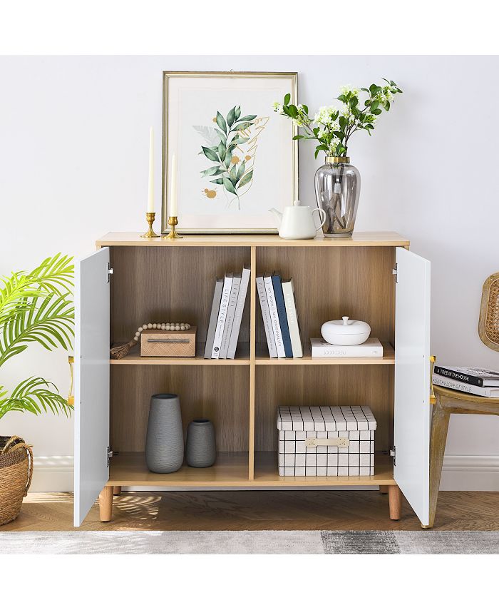 Simplie Fun Modern MDF Storage Cabinet With Adjustable Shelves - Macy's