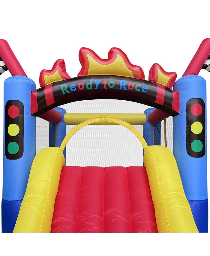 Cloud 9 Race Car Track Bounce House with Blower - Inflatable Bouncer ...