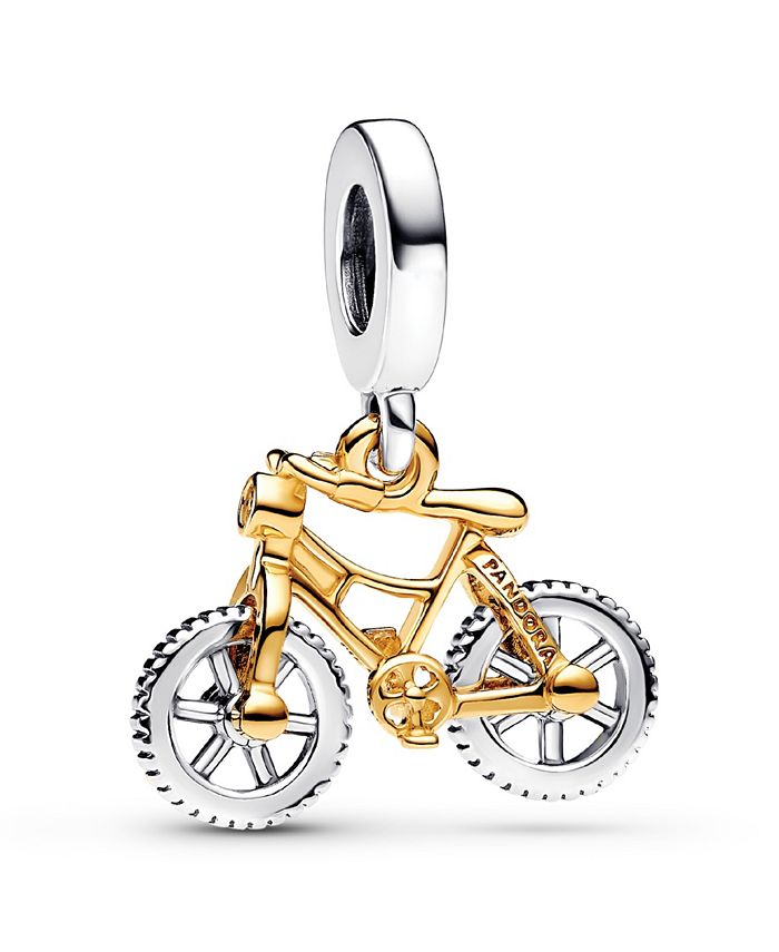 Pandora Sterling Silver Two-tone Spinning Wheels Bicycle - Macy's