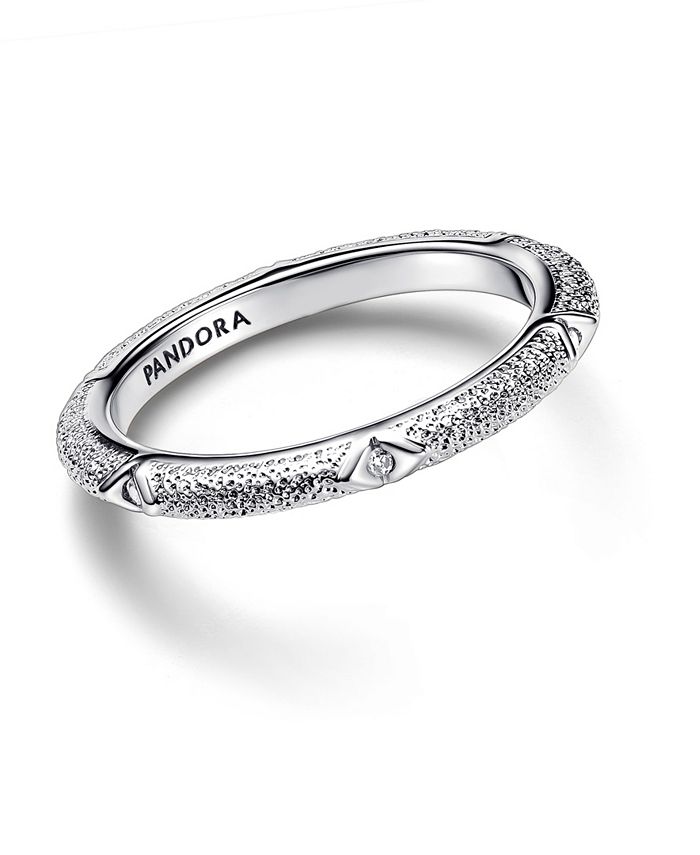 Pandora Texture Clear Cubic Zirconia Stones Ring - Macy's