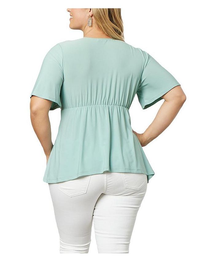 Kiyonna Plus Size Abby Twist Front Top - Macy's