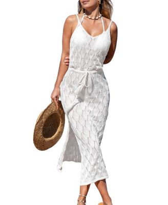 Cupshe Women's Crochet Tassel Tie Cover-Up Beach Dress - Macy's