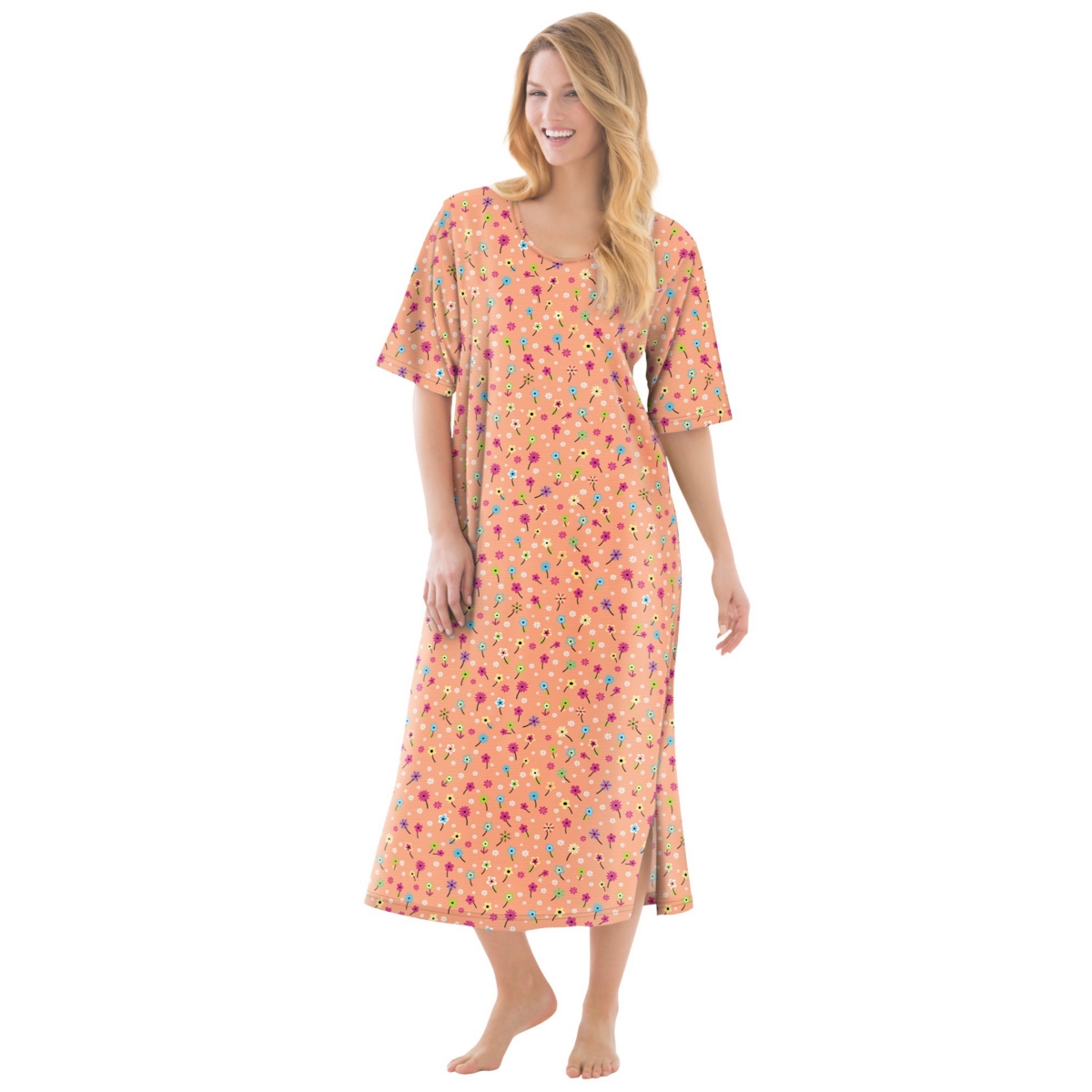 Click here for Dreams & Co. Womens Long Tagless Sleepshirt - Hone... prices