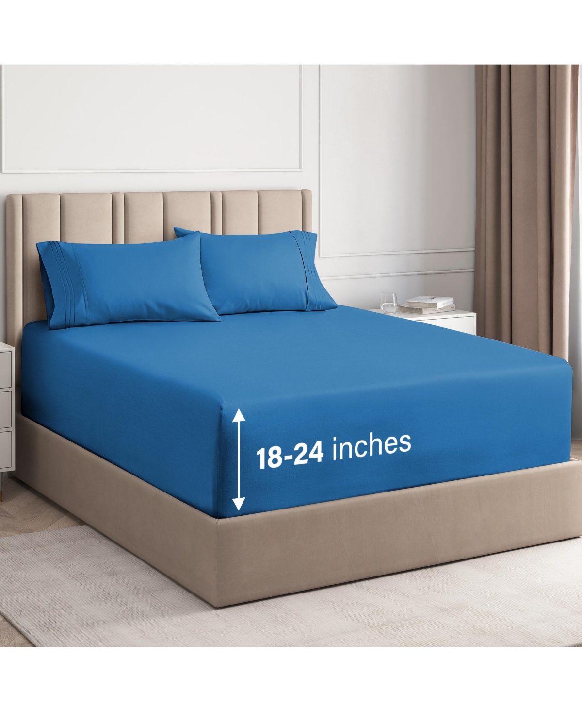 Click here for 4 Piece Extra Deep Pocket Microfiber Sheet Set - Q... prices