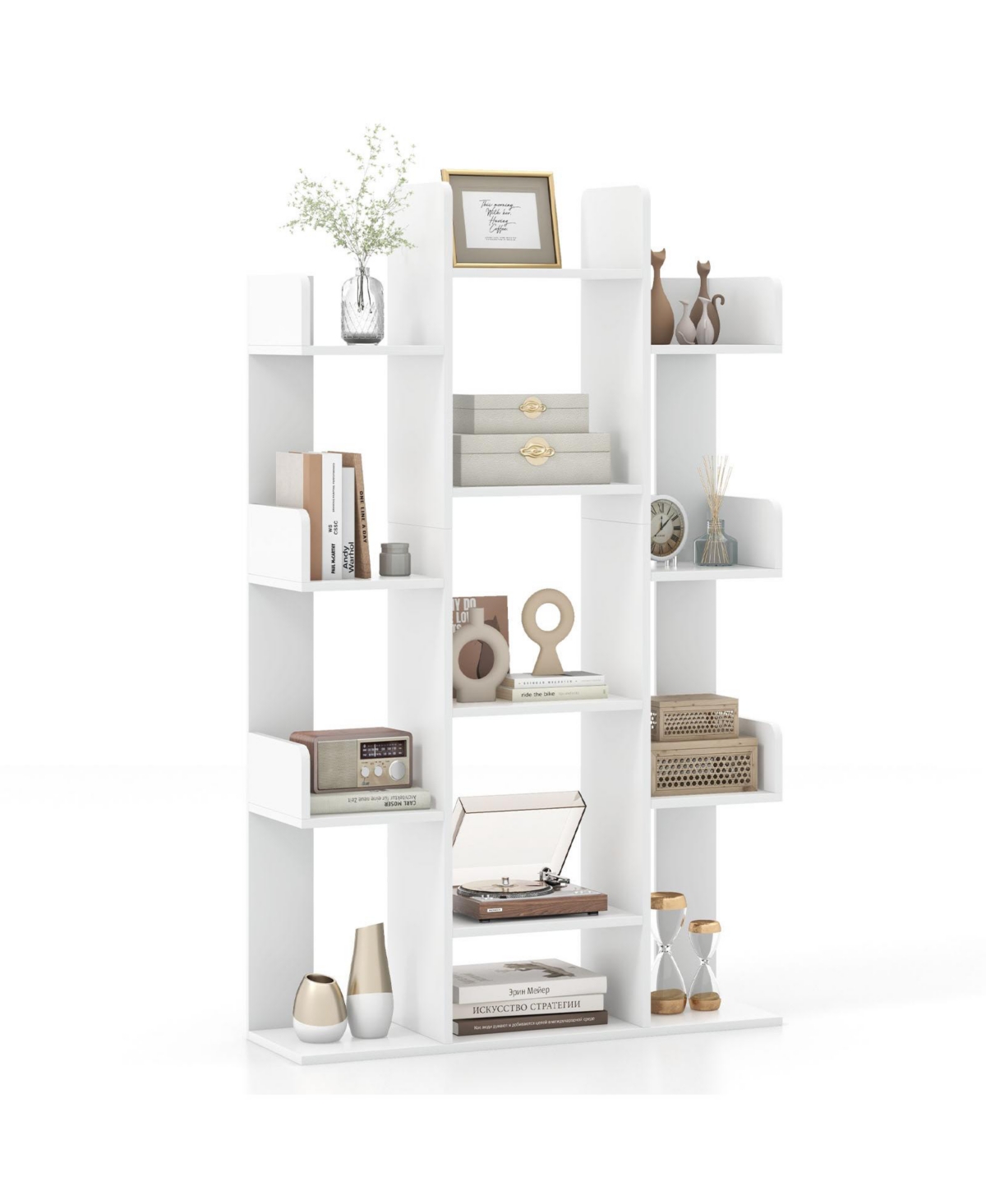 Click here for Bookshelf Tree-Shaped Bookcase with 13 Storage She... prices