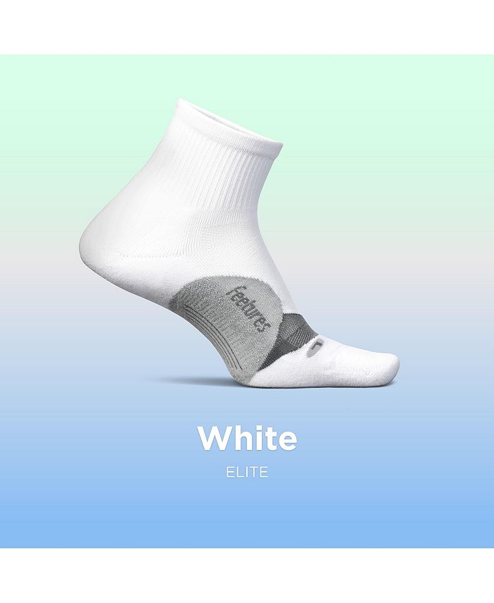 Feetures Men's Elite Light Cushion Quarter Solid - Sport Sock with ...
