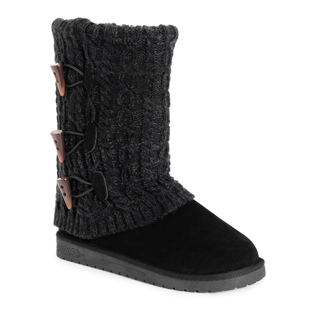 Muk Luks Womens Cheryl Cuff Boot - Jet black