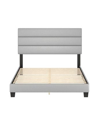 Boyd Sleep Piedmont Upholstered Headboard Tri-Panel Platform Bed, Full ...