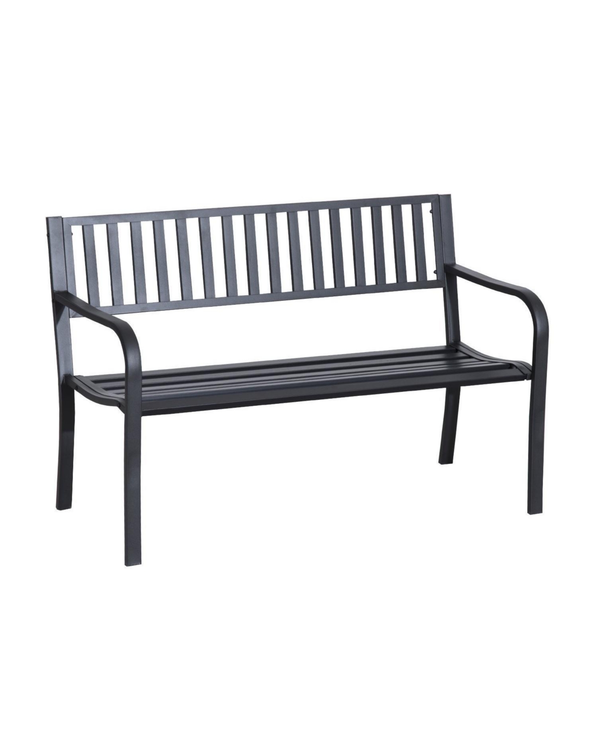 Click here for Outsunny Slat Design 2 Seat Steel Patio Garden Ben... prices