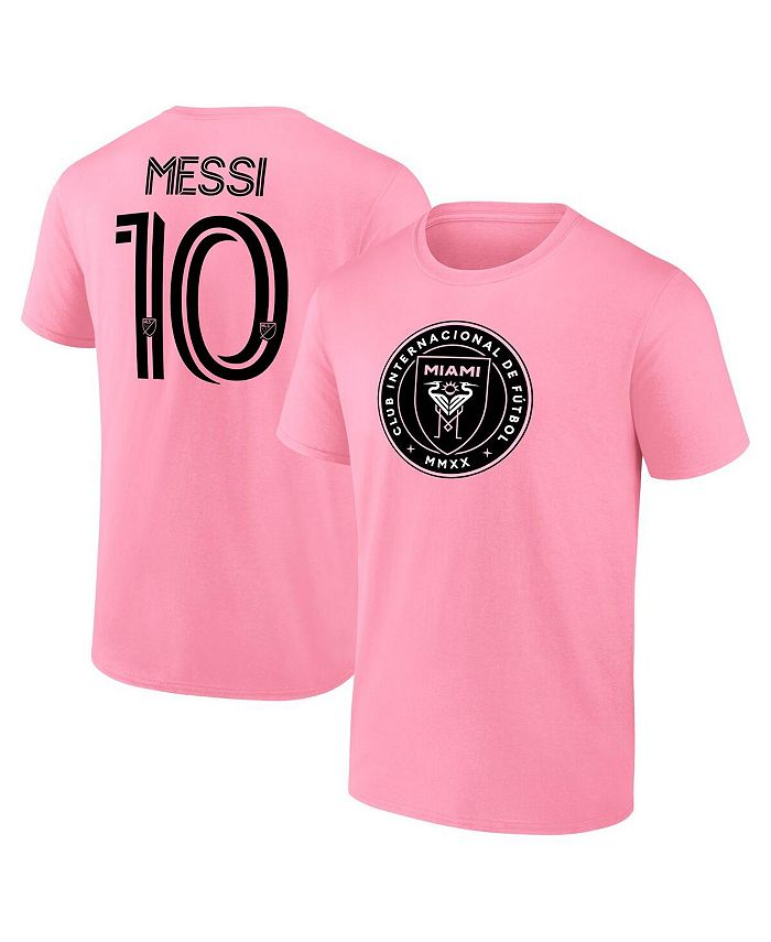 Fanatics Men's Lionel Messi Pink Inter Miami CF Authentic Stack Name ...