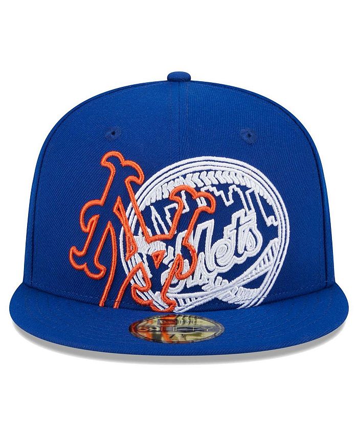 New Era Men's Royal New York Mets Game Day Overlap 59FIFTY Fitted Hat ...