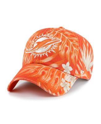 47 Brand Men's Orange Miami Dolphins Tropicalia Clean Up Adjustable Hat ...