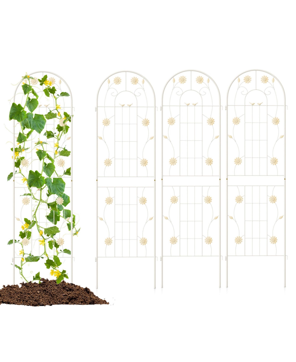 Click here for 4 Pack Rustproof Metal Garden Trellis 71 x 20 Wire... prices