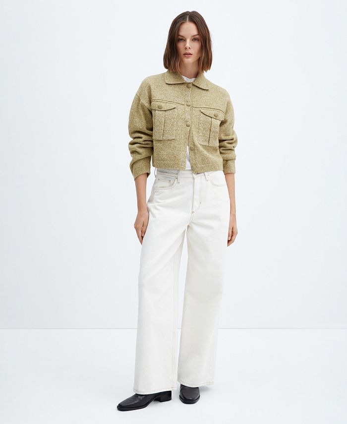 MANGO Women's Pocket Knit Jacket - Macy's