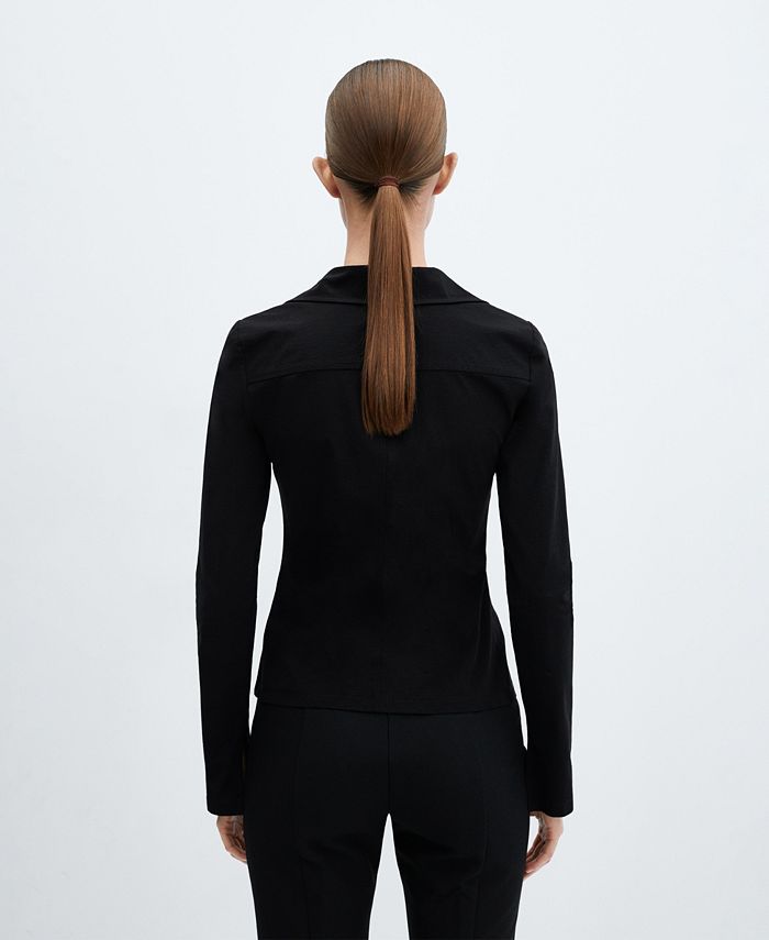 MANGO Women's Zipper Fitted Jacket - Macy's