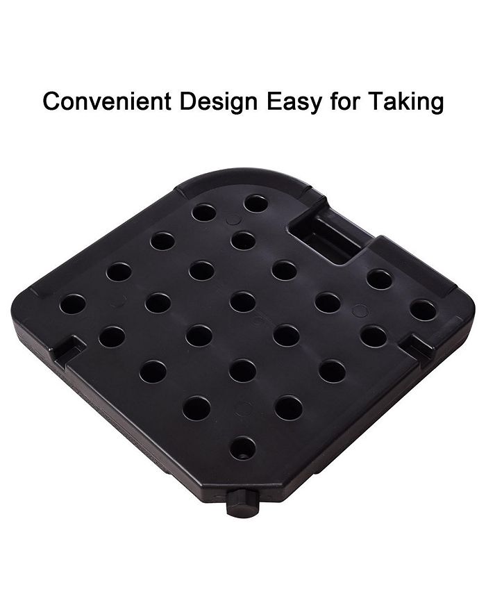 Costway 20'' Patio Offset Umbrella Base Stand Water Filled Base Weights ...