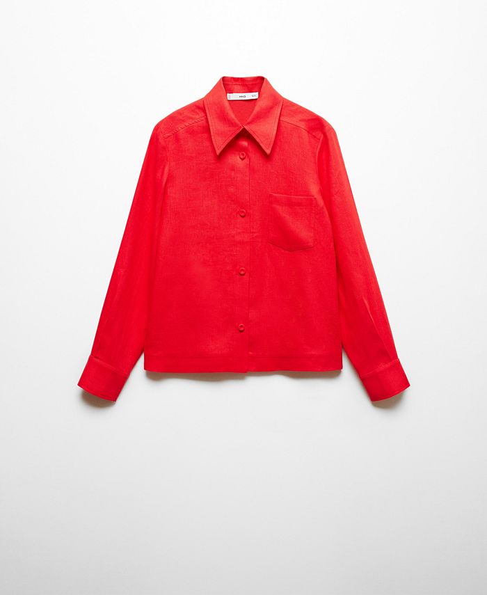 MANGO Women's Linen Shirt - Macy's