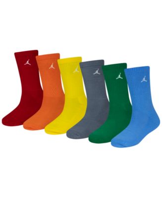Jordan Big Kids' Everyday Essentials Crew Socks, 6-Pack - Macy's