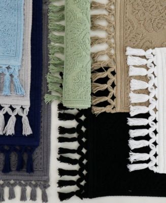 Jean Pierre New York Ricardo Fringe Cotton Bath Rugs - Macy's