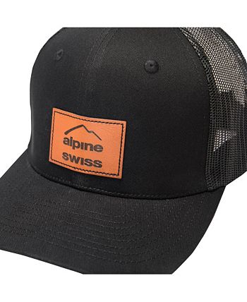 Alpine Swiss Men's Trucker Hat Snapback Mesh Back Cap Adjustable ...