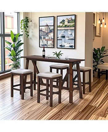 Simplie Fun 5-Piece Dining Set with Power Outlets - Macy's