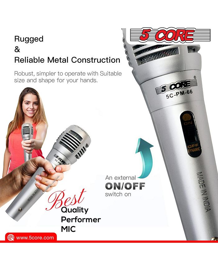 5 Core Microphone Pair XLR Dynamic Karaoke Singing Handheld Microfono ...