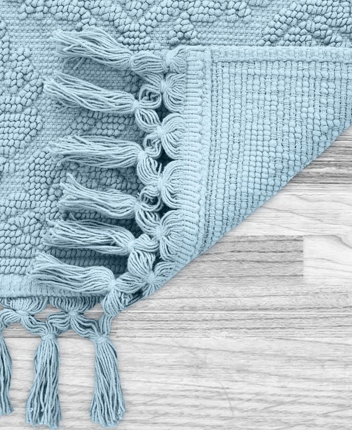 Jean Pierre New York Ricardo Fringe Cotton Bath Rug 27" x 52" - Macy's