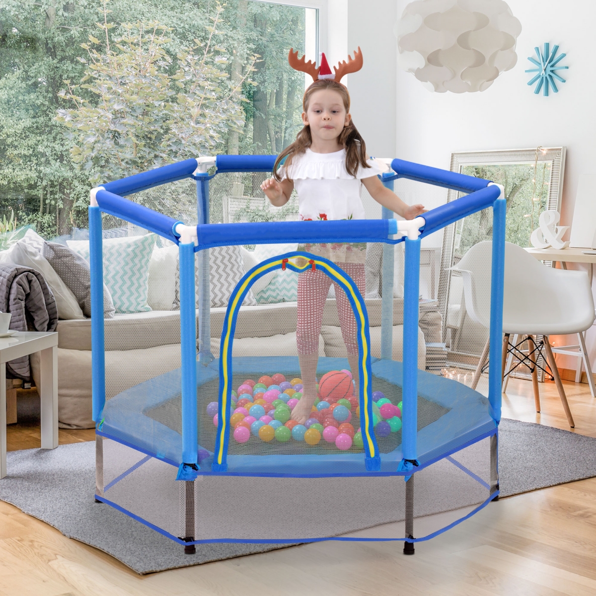 Click here for Streamdale 55" Kids Trampoline with Safety Ne... prices